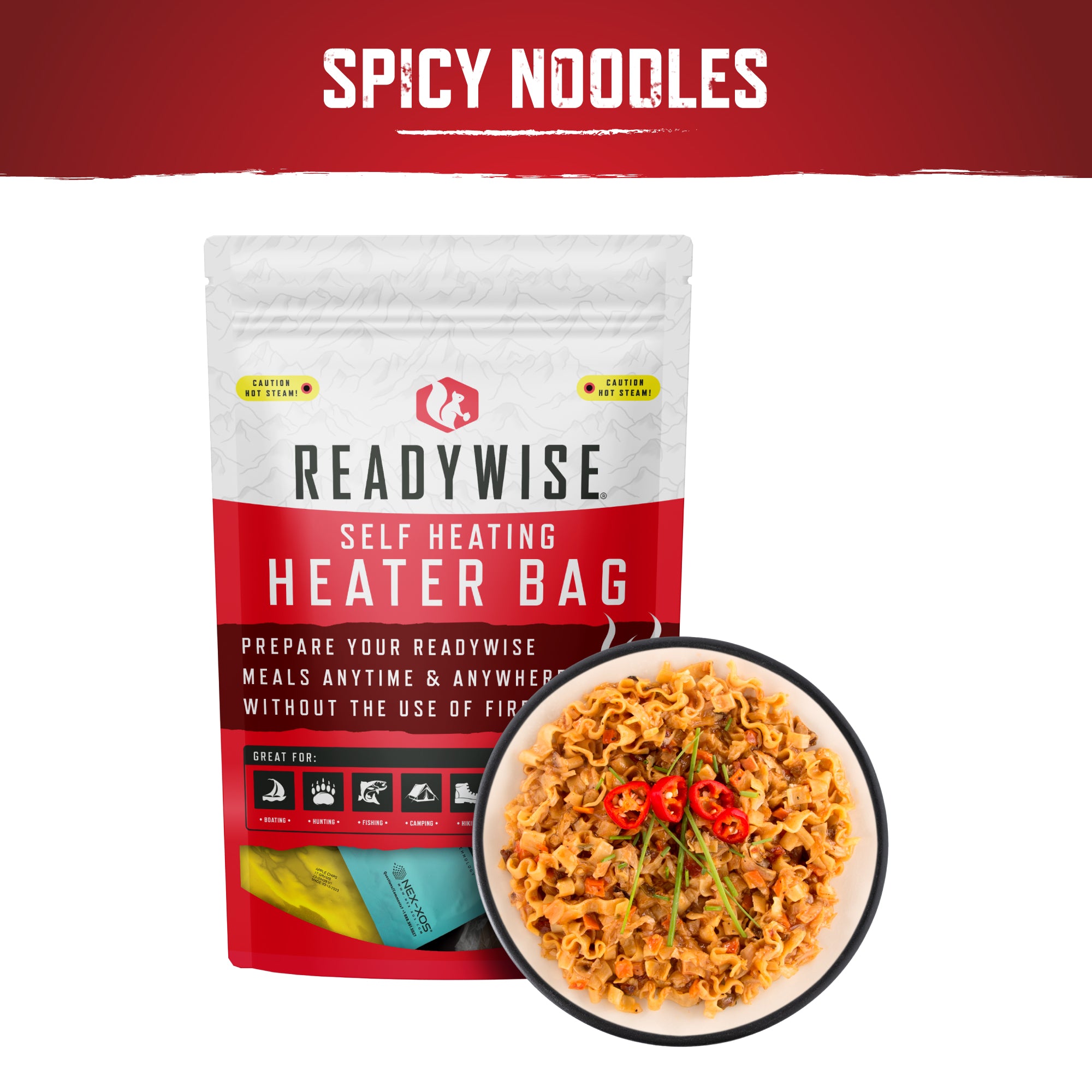 Self Heating Kit - Spicy Asian Style Noodles – ReadyWise Food Services