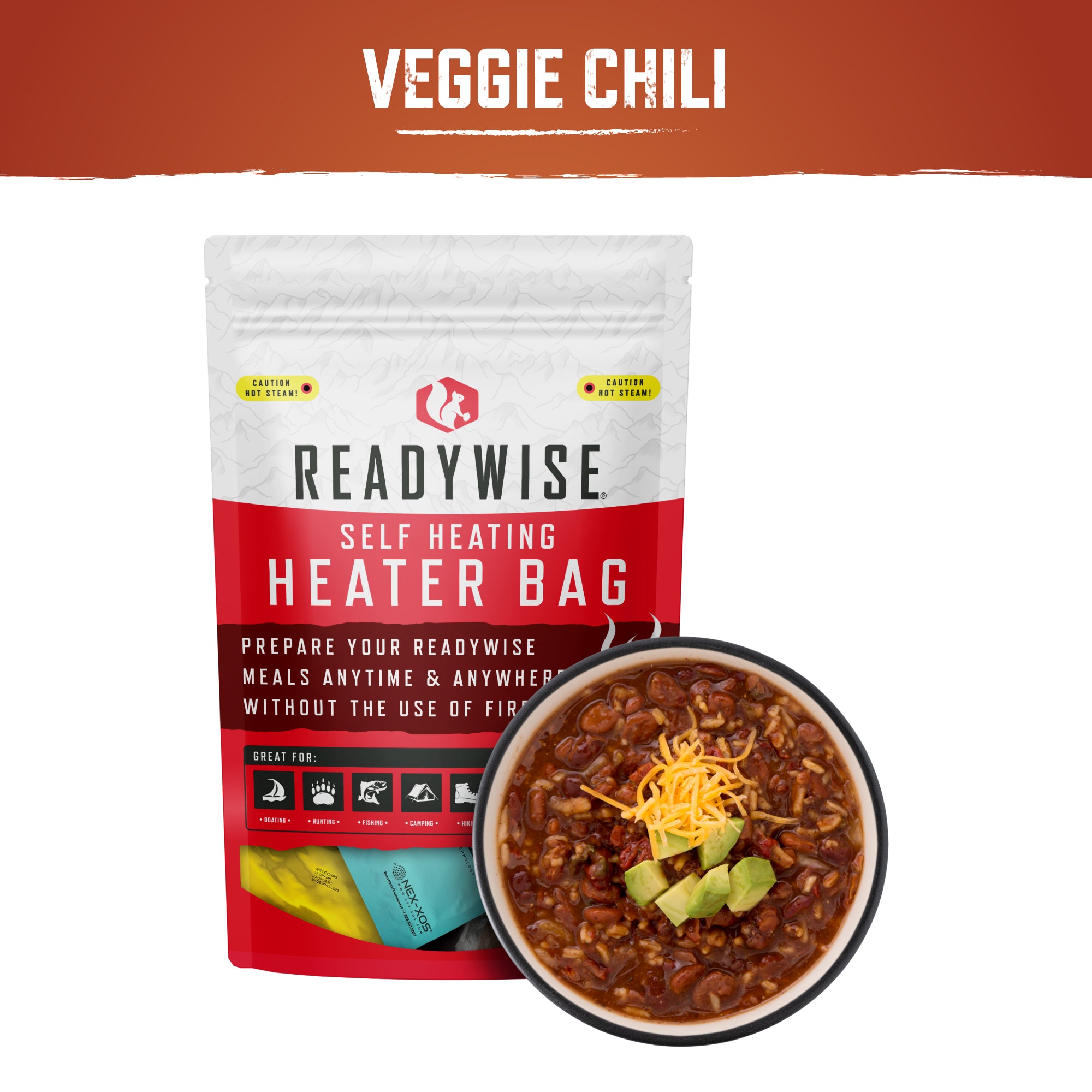 Self Heating Kit - Veggie Chili Soup – ReadyWise Food Services